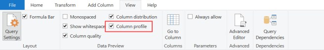 Updated Data Profiling in Power BI Desktop – SQLSwimmer