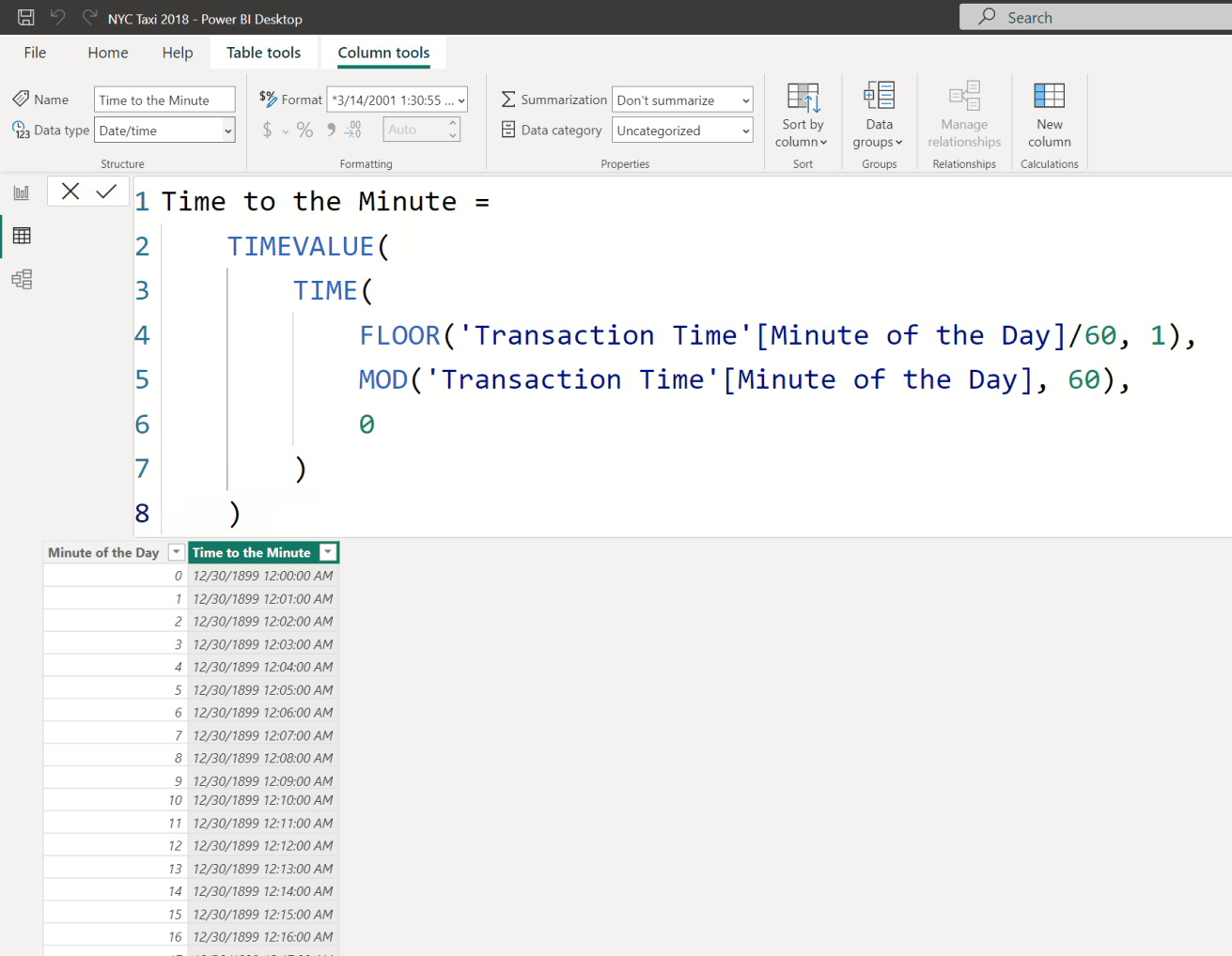 How to Create a Time Table in Power BI Using DAX – SQLSwimmer